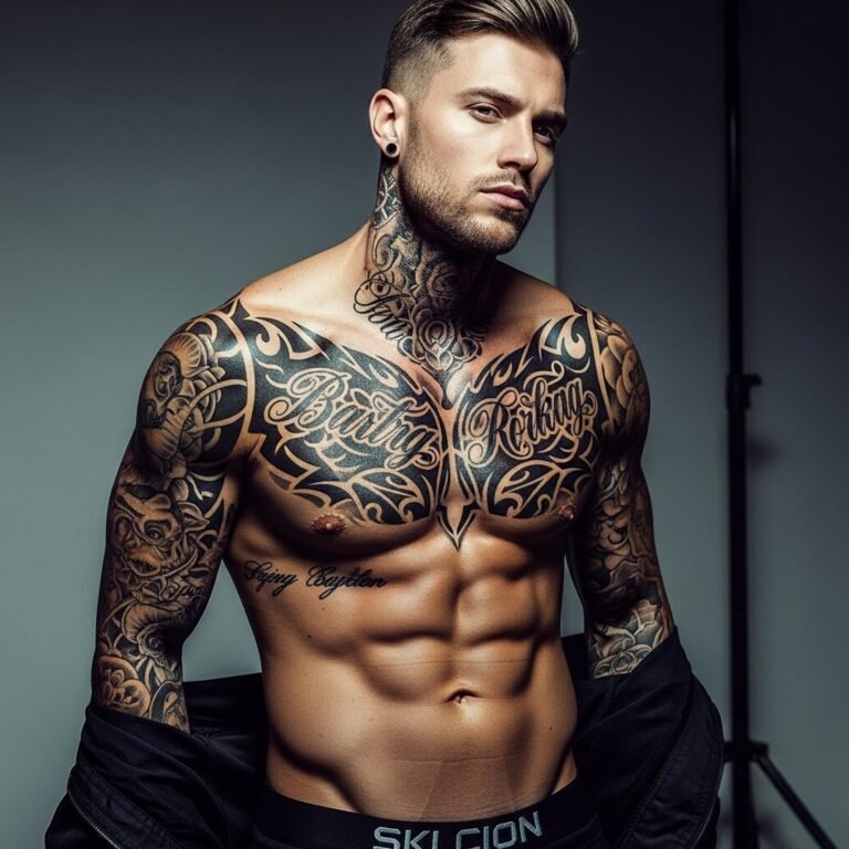 45+ Men’s Chest Tattoos: Bold Ideas, Designs & Celebrity Inspiration ...