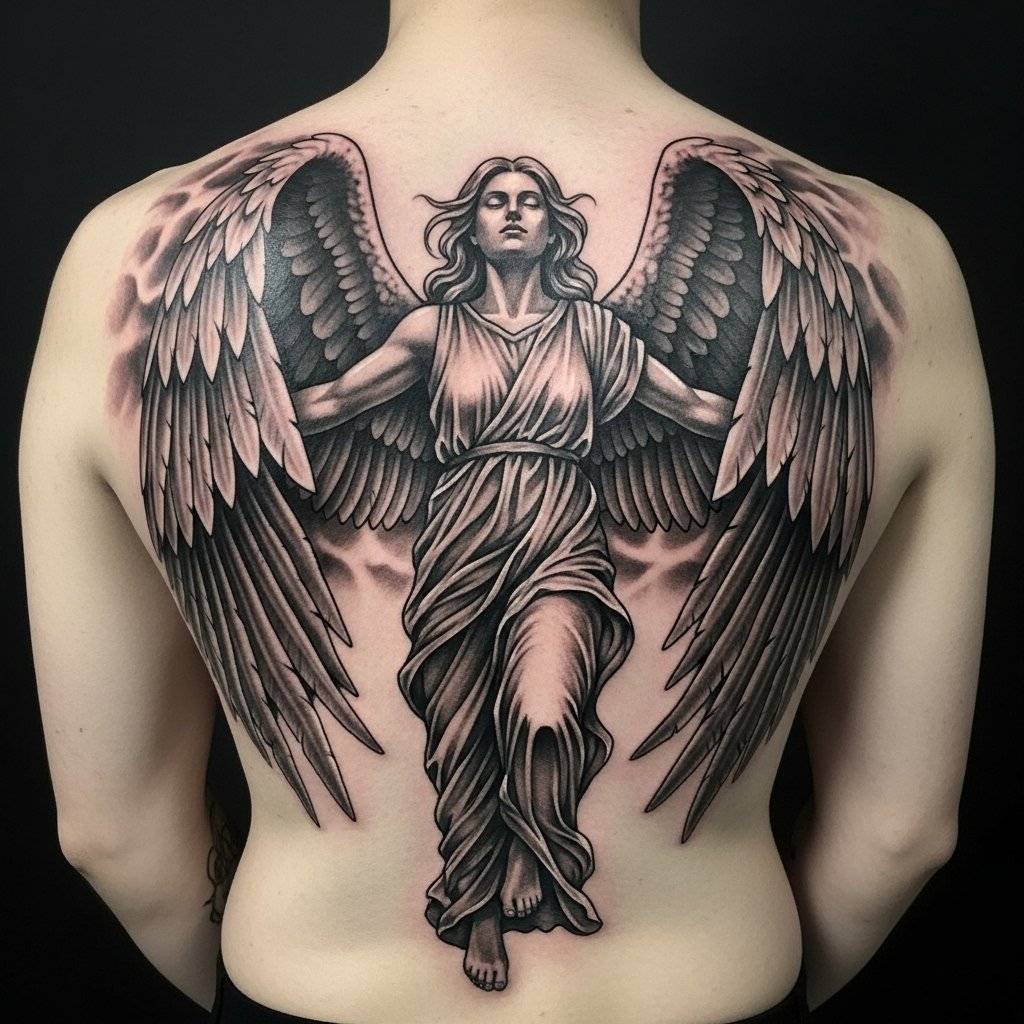 25+ Heavenly Angel Tattoo Designs: Find Your Perfect Divine Inspiration ...